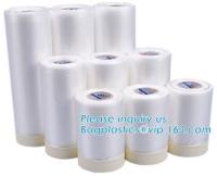 China PE Pre-Taped Masking Film with Dispenser 1.1m x 20m Roll for Painting Protection for sale