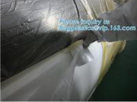 China Disposable PE Pre-Taped Masking Film for Car Paint Protection 7-10 Mic 1.1m x 20m Roll for sale