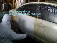 China Disposable PE Pre-Taped Masking Film for Car Paint Protection 7-10 Mic 1.1m x 20m Roll for sale