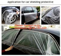 China HDPE Auto Paint Masking Film 8-11 Micron Electrostatic Car Shielding Protective Film with Paper Core for sale