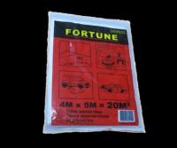 China HDPE Plastic Painter Drop Cloth 3.6m x 2.7m Disposable Protective Painting Sheet 8 Micron for sale