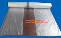China HDPE Pre-Taped Masking Film Roll 43.3 Inch for Car Paint Overspray Protection for sale