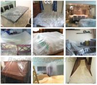 China PE Plastic Protective Drop Cloth Dust Sheet 4m x 5m Furniture Cover Film 0.04mm for sale