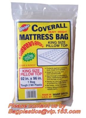 China LDPE Plastic Mattress Protector Bag 1.2x1.8m for Storage Moving High Tensile Strength for sale