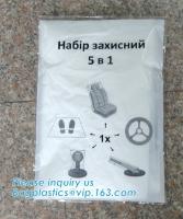 China Disposable Plastic Seat Covers 250 Pack 3 Ply Tufflene Non Slip Automotive Interior Protection for Mechanics Valet for sale