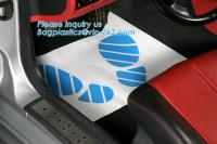 China Disposable Paper Floor Mats Roll 500pcs 17x22 Inch Non Slip Co Extruded Plastic Automotive Interior Protection for sale