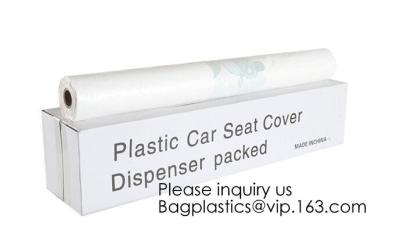 China Disposable Plastic Car Seat Cover Roll 200pcs 80x130cm Universal Fit Automotive Interior Protection for sale