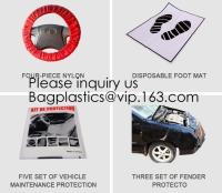 China Disposable Plastic Car Cover with Elastic Band Medium Size 5 Pack for BMW 3 Series for sale