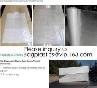 China Disposable Plastic Car Seat Covers 5 Pack 80x130cm Vehicle Protectors for Auto Repair Shops for sale