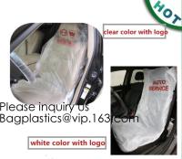 China Disposable Plastic Car Seat Covers 5 Pack 80x130cm Vehicle Protectors for Auto Repair Shops for sale