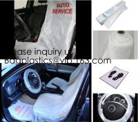 China Disposable Plastic Car Seat Covers 5 Pack 80x130cm Vehicle Protectors for Auto Repair Shops for sale