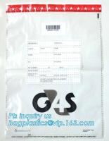 China Tamper Evident Plastic Bank Deposit Bags 0.045mm 0.2mm Custom Size Security Cash Bags for sale