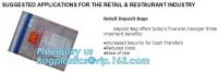 China Tamper Evident Plastic Bank Deposit Security Bags 0.045mm 5000pcs for sale