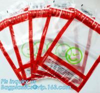China Tamper Evident Plastic Bank Deposit Bag 0.045mm to 0.2mm Thickness Custom Size for sale