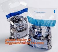 China Tamper Evident Security Bank Deposit Bag Self Adhesive Poly Locking Bags 0.045mm 200 Micron for sale