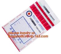 China Opaque Tamper Evident Plastic Bank Security Deposit Bags 45-200 Micron Custom Size for sale