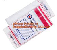 China Opaque Tamper Evident Plastic Bank Security Deposit Bags 45-200 Micron Custom Size for sale