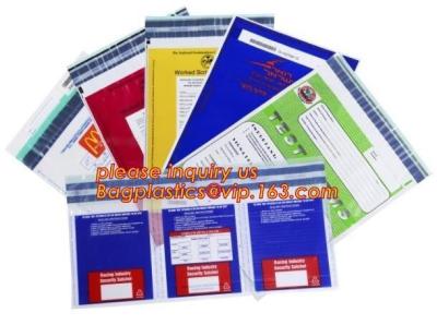 China Plastic Security Deposit Bags Tamper Evident 0.045mm 0.2mm for Bank Cash Coin for sale