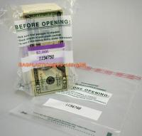China Tamper Evident Plastic Bank Deposit Security Bags 10x16 Inch Cash Seal Envelopes for sale