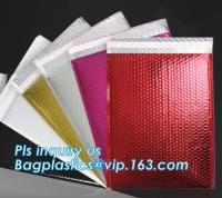 China Custom Padded Envelope Jiffy Bags Tear Proof Pink Kraft Paper Air Bubble Mailers 50-90 Micron for sale