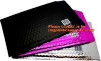 China Custom Metallic Bubble Mailer Self Adhesive Padded Shipping Bag 50-90 Micron Thickness for sale