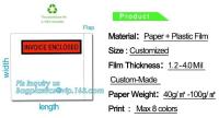 China 320x220mm Brown Kraft Cardboard Zipper Lock Packing List Envelope Self Adhesive Waterproof for sale