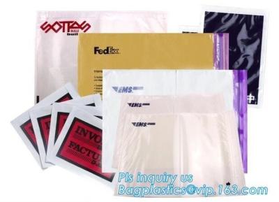 China Custom Plastic Packing List Envelope Self Adhesive Waterproof 30-80 Micron for Shipping for sale
