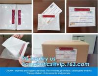 China Custom Plastic Packing List Envelope Self Adhesive Waterproof 30-80 Micron for Shipping for sale