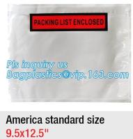 China C4-C7 size PP self-adhesive transparent packing list envelopes, Dhl Fedex Custom Design And Logo Printing Packing List E for sale