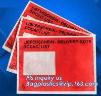China Custom Plastic Self Adhesive Packing List Envelope 30-80 Micron for Bank Store Cash Bag for sale