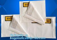 China Clear Adhesive Back Packing List Envelope Pouches 30-80 Micron Custom Mailing Bags for sale