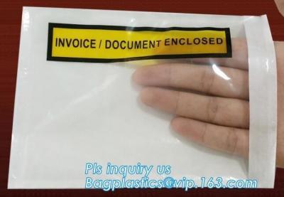 China Clear Adhesive Back Packing List Envelope Pouches 30-80 Micron Custom Mailing Bags for sale