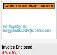 China PE Packing List Envelope 7x5.5 Inch Full Face Top Load Clear Self Adhesive Document Pouch for sale