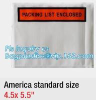 China PE Packing List Envelope 7x5.5 Inch Full Face Top Load Clear Self Adhesive Document Pouch for sale