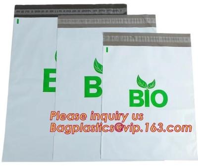China Compostable Corn Starch Mailing Bags 2.4Mil Heavy Duty Biodegradable Courier Envelopes for sale