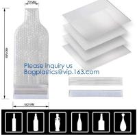 China Reusable Wine Bottle Protector Bag PVC 48x18cm Breakage Proof Clear Wine Skin Transport Packaging for sale