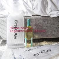 China Reusable PVC Wine Bottle Protector Bag 48x18cm Waterproof Leak Proof Carrier for Travel Gift for sale