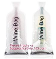 China Reusable PVC Wine Bottle Protector Bag 48x18cm Waterproof Leak Proof Carrier for Travel Gift for sale