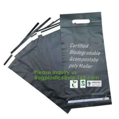 China Cornstarch Biodegradable Compostable Courier Mailing Bag 30 Micron Custom Logo for sale
