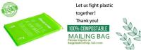 China 100% Compostable Biodegradable PLA Mailing Bag 35-80 Micron Custom Courier Bag for Clothing Shipping for sale