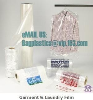 China Clear Plastic Garment Bags on Rolls 0.5 Mil Disposable Dry Cleaning Covers for sale