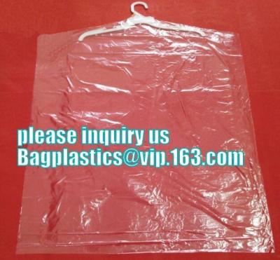 China Transparent PE Garment Storage Bags 40 Inch Showerproof Dust Cover for Suits Coats for sale