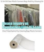 China Clear Poly Dry Cleaning Bags on Rolls 21x4x72 Inch 0.5 Mil Plastic Garment Covers for sale