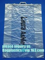 China Custom LDPE Drawstring Dry Cleaning Laundry Bags 0.019mm Thickness for Hotel Garment Packaging for sale
