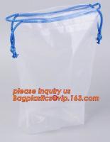 China Biodegradable Custom LDPE Laundry Drawstring Poly Bag 12x9.5x4 Inch for Hotel with Logo for sale