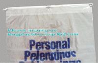 China Biodegradable Drawstring Patient Belongings Bag 12x9.5x4 inch LDPE for sale