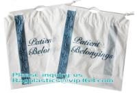 China Biodegradable Drawstring Patient Belongings Bag 12x9.5x4 inch LDPE for sale