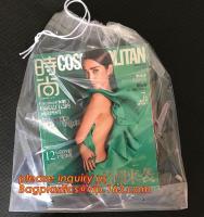China Biodegradable LDPE Drawstring Laundry Bags 400mm x 600mm Custom Colors Eco Friendly Hotel Plastic Bags for sale