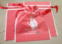 China Biodegradable LDPE Drawstring Candy Storage Bag 400mm x 600mm Christmas Deco for sale