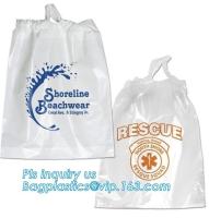 China Biodegradable LDPE Drawstring Hotel Laundry Bag 400x600mm Custom Logo Eco Friendly for sale